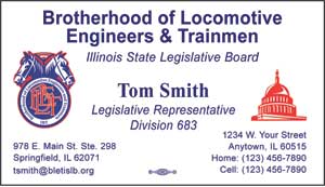 Order Union-Printed Business Cards for Brotherhood of Locomotive ...